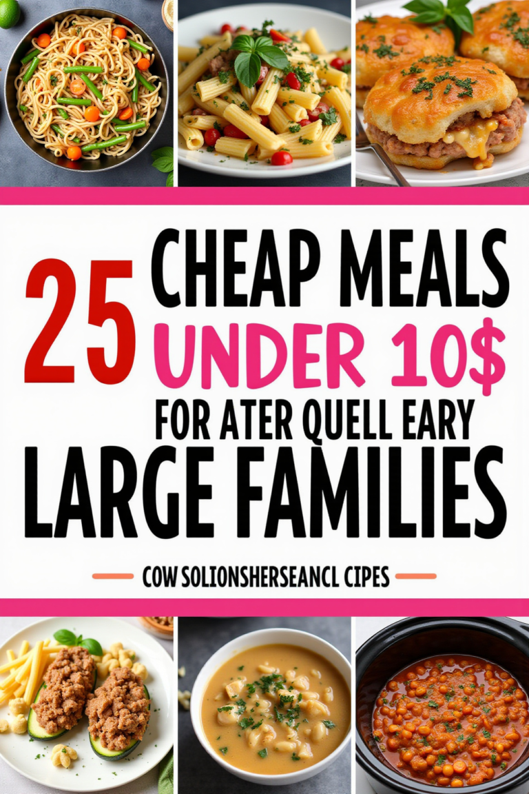 Family Feasts on a Budget: 25 Delicious Meals Under $10 for Big ...